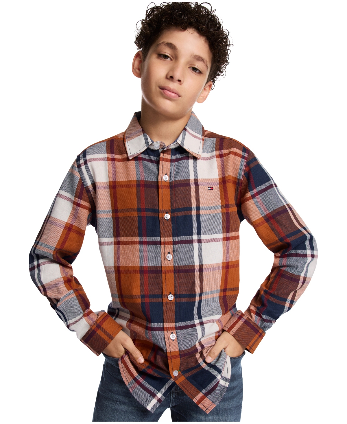 Click here for Tommy Hilfiger Boys 8-20 Flannel Long Sleeves Shir... prices
