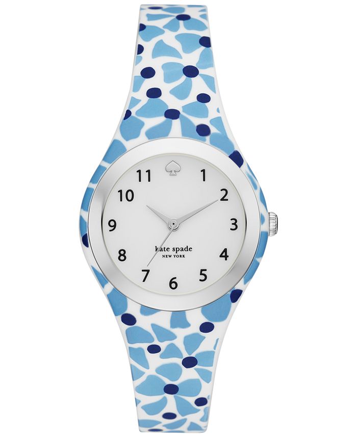 kate spade new york Women's Rumsey White, Blue and Navy Silicone Strap ...