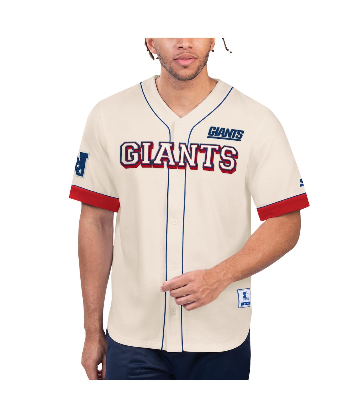 Click here for Starter Mens Cream New York Giants Relay Vintage F... prices