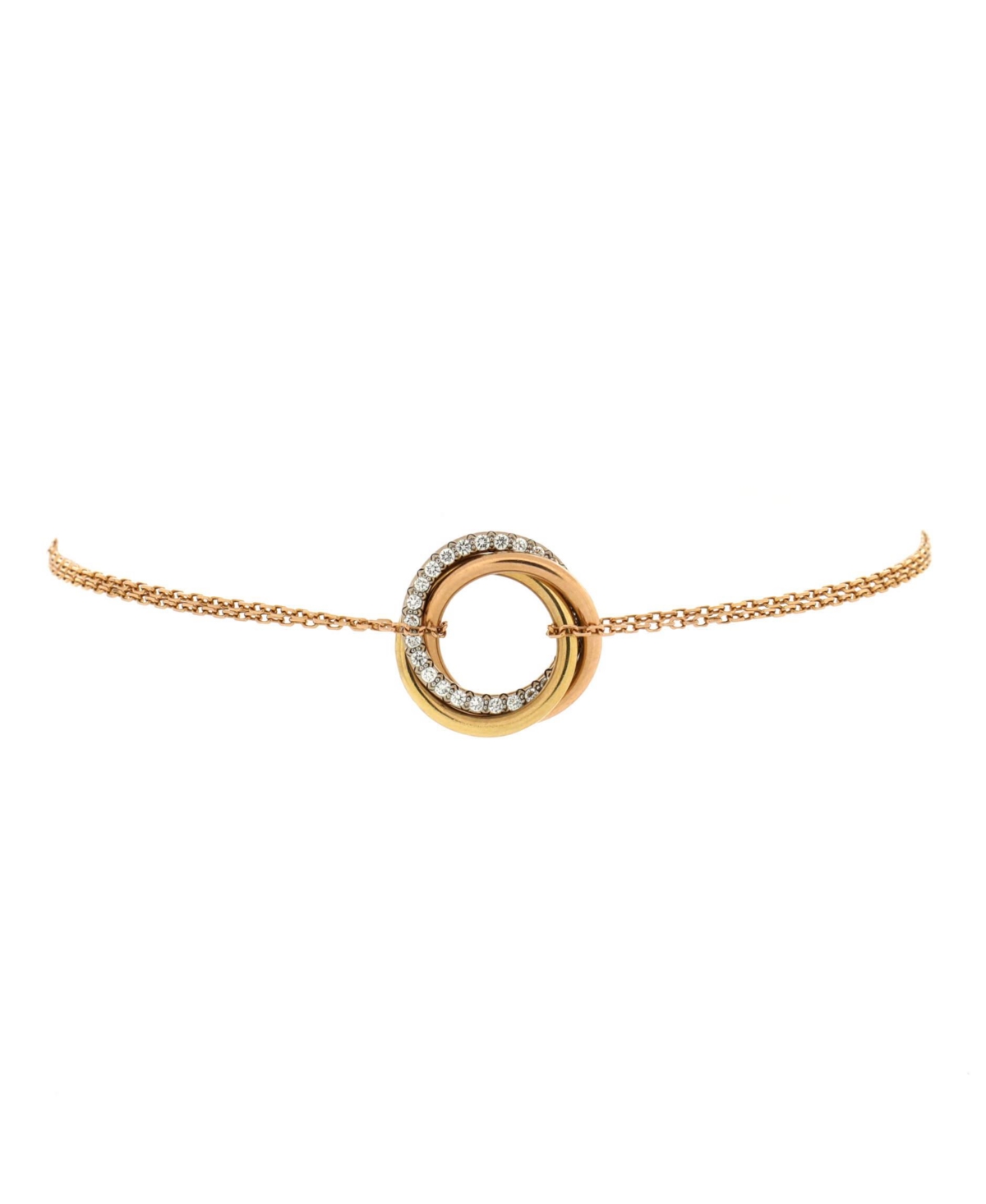 Click here for Pre-Owned Cartier Trinity Chain Bracelet - 18k tri... prices