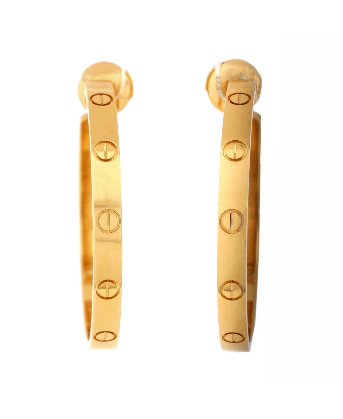 Click here for Pre-Owned Cartier Love Hoop Earrings - 18k yellow... prices