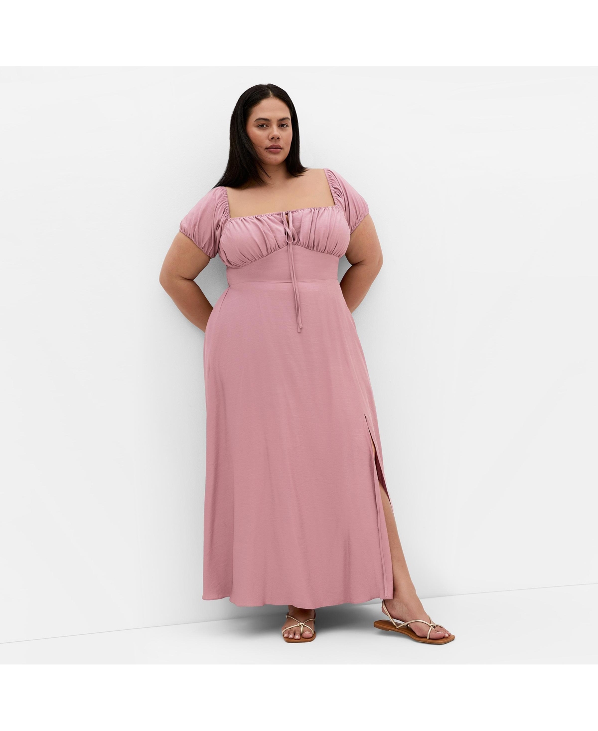 Click here for City Chic Womens Abbigail Split Maxi Dress - Roseb... prices