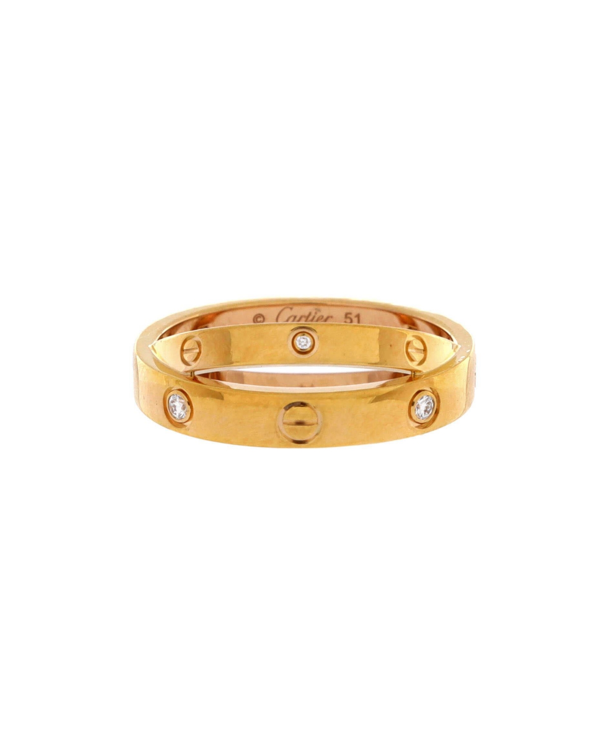 Click here for Pre-Owned Cartier Love 6 Diamonds Double Ring - 18... prices