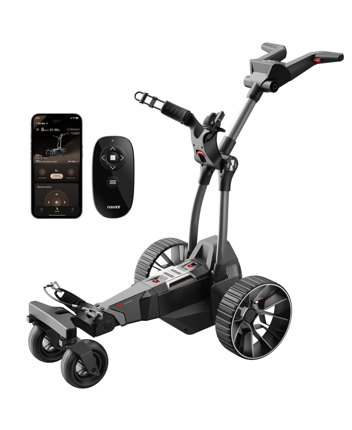 Click here for Navee Birdie 3X Electric Golf Push Cart - Black prices