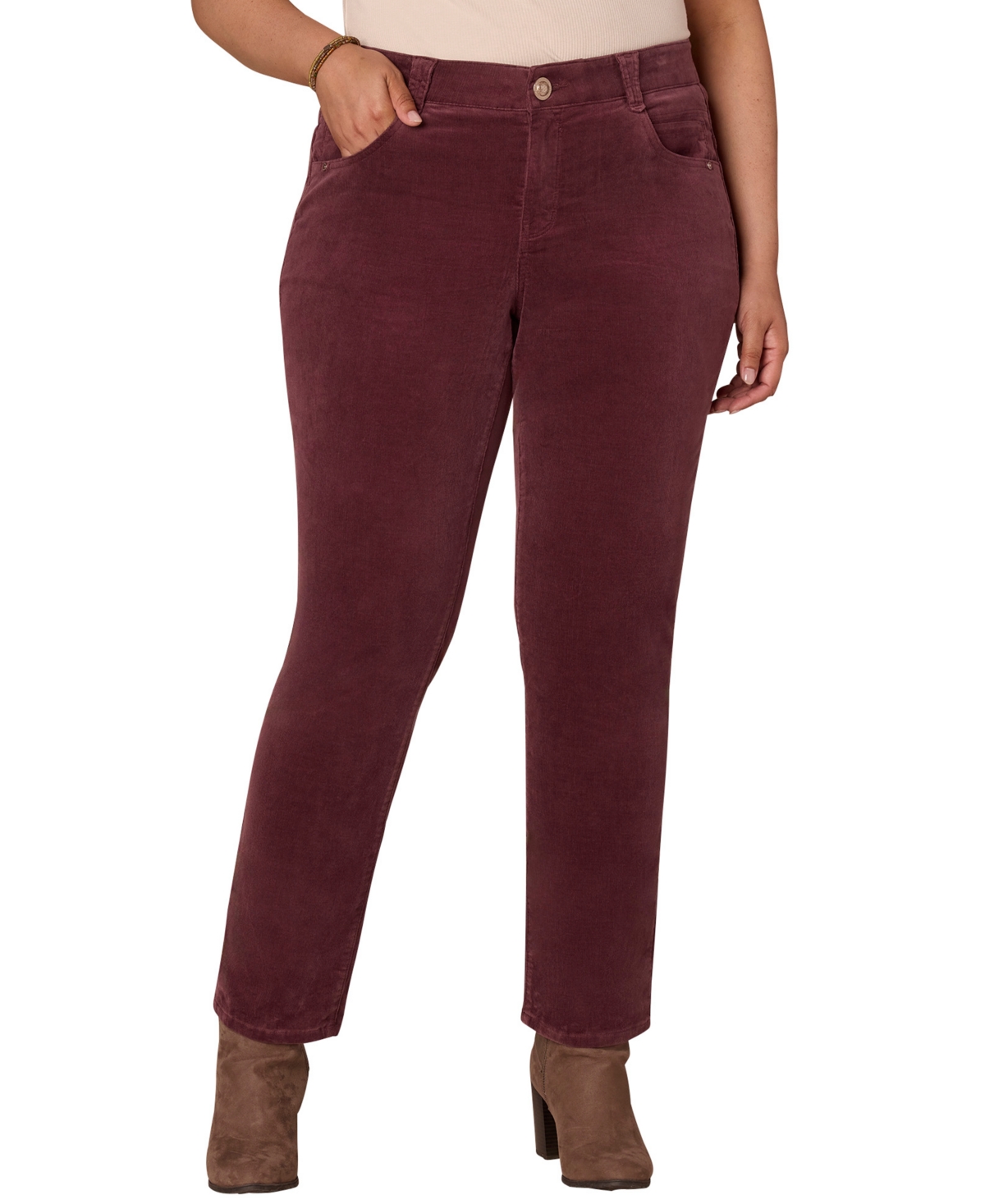 Click here for Democracy Plus Size Mid-Rise Jeans - Fig Jam prices