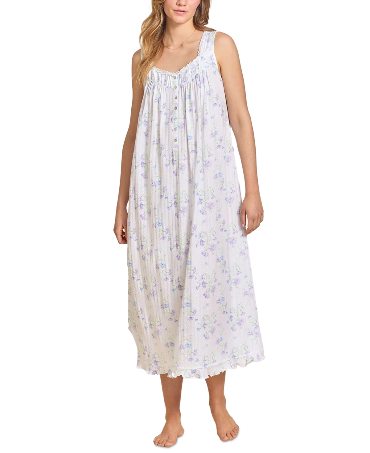 Click here for Eileen West Womens Printed Sleeveless Pointelle Ba... prices