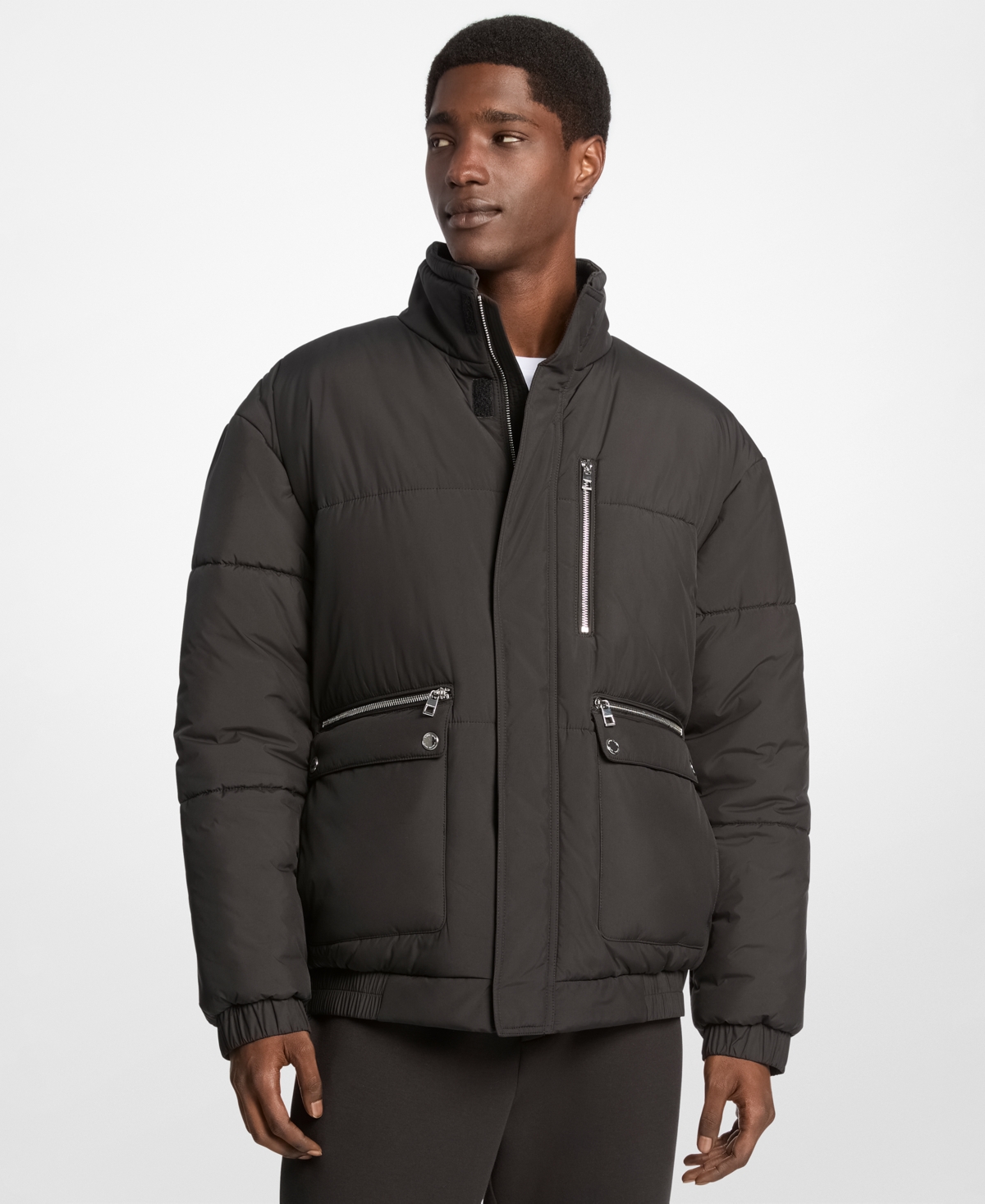 Click here for Michael Kors Mens Long-Sleeve Puffer Jacket - Blac... prices