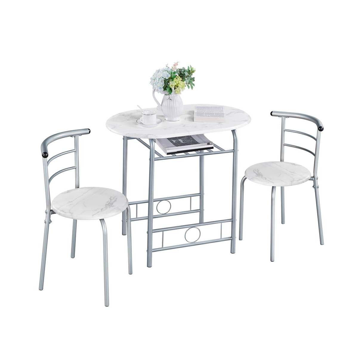 Click here for Modern Metal Dining Set for 2 with 1 Table & 2 Cha... prices