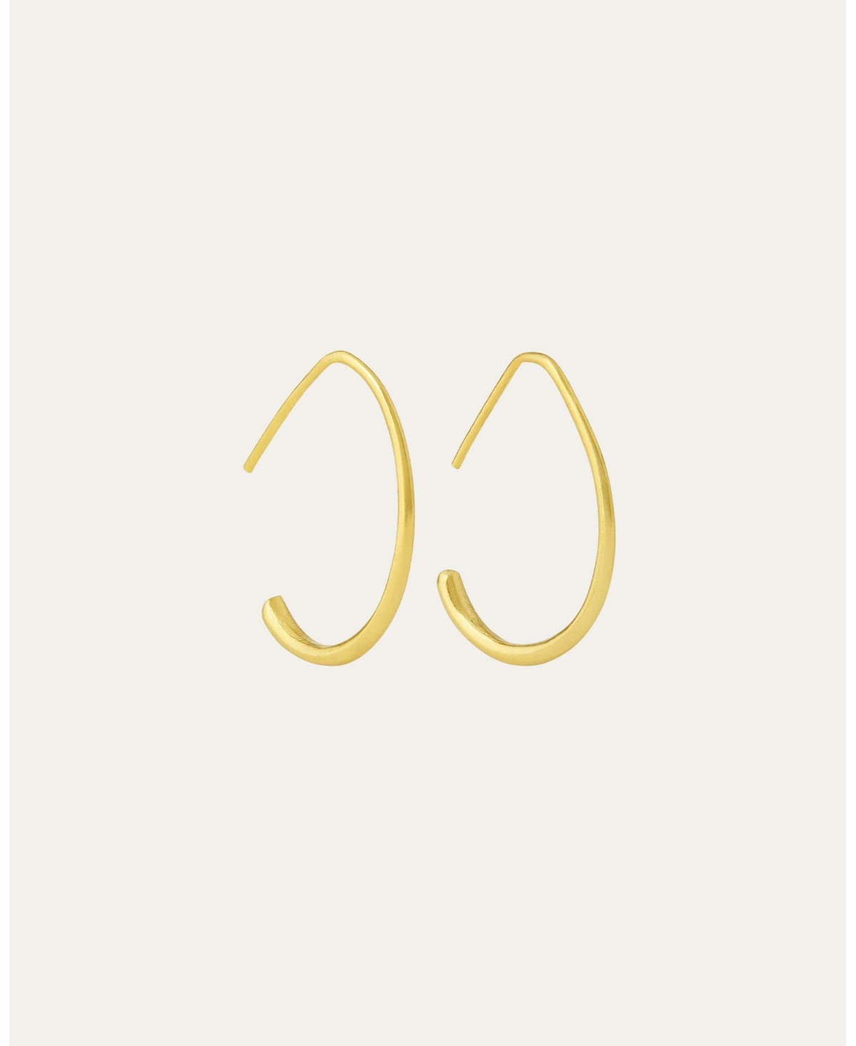 Click here for Ottoman Hands Allegra Oval Hoop Earrings - Gold prices