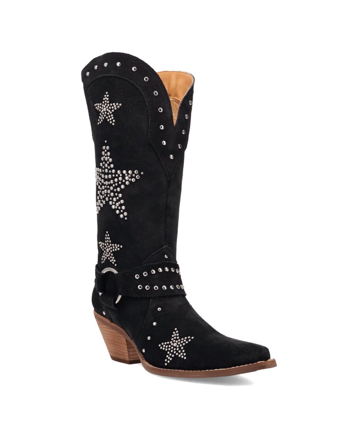 Click here for Dingo Womens Lucky Stars Suede Leather Boot - Blac... prices
