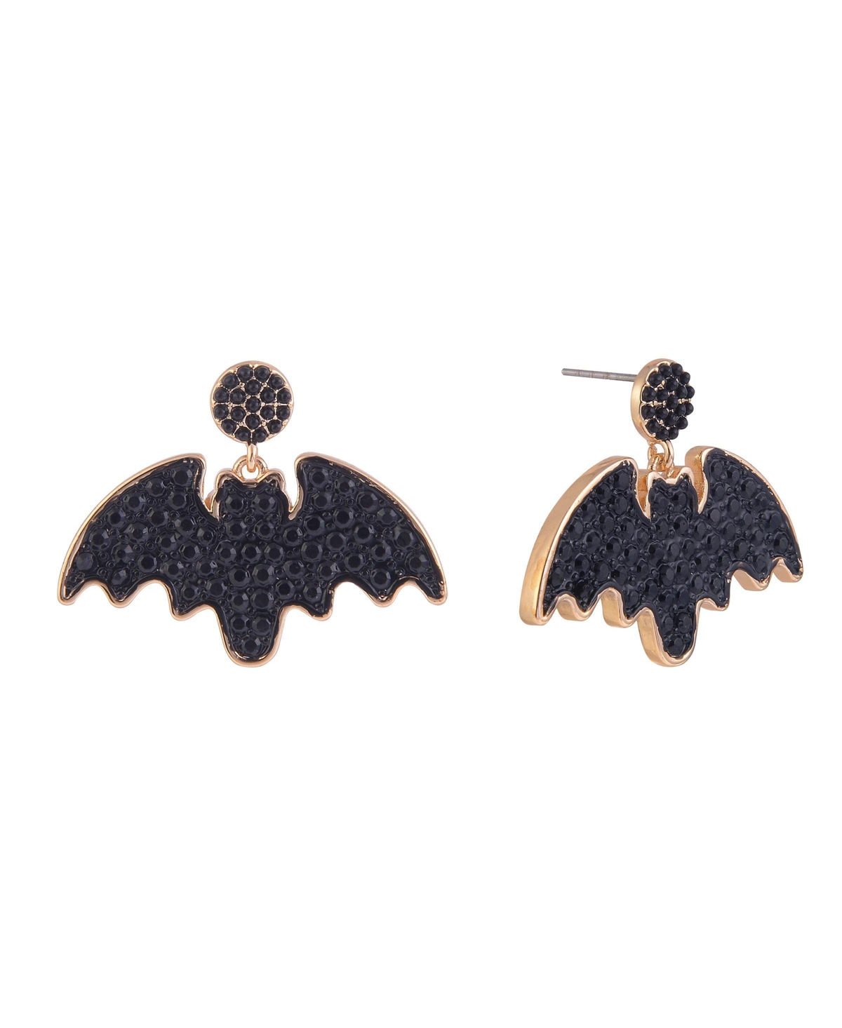 Click here for Hallmark Black Stone Bat Earrings - Black prices