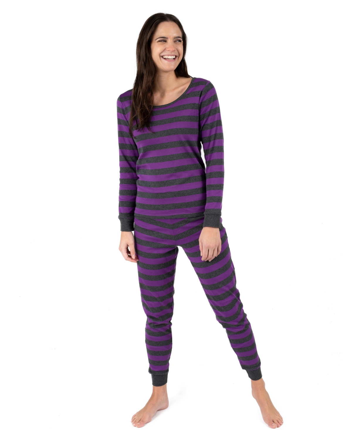 Click here for Leveret Womens Two Piece Cotton Striped Holiday Pa... prices