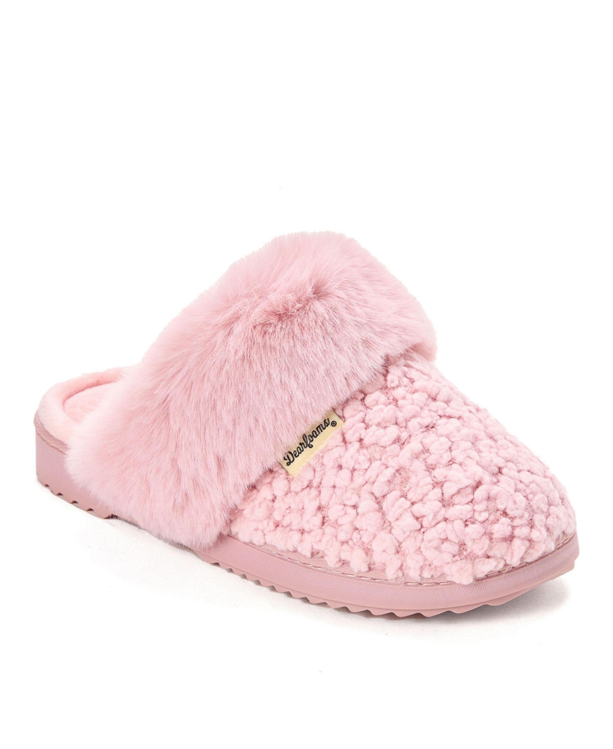 Click here for Dearfoams Womens Courtney Knit Scuff Slipper - Pin... prices