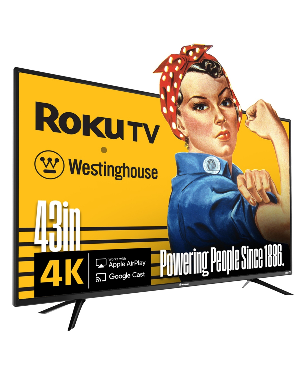 Westinghouse 43" 4K Ultra Hd Smart Tv – Hdr  60Hz  Compatible with Alexa & Google Assistant - Black