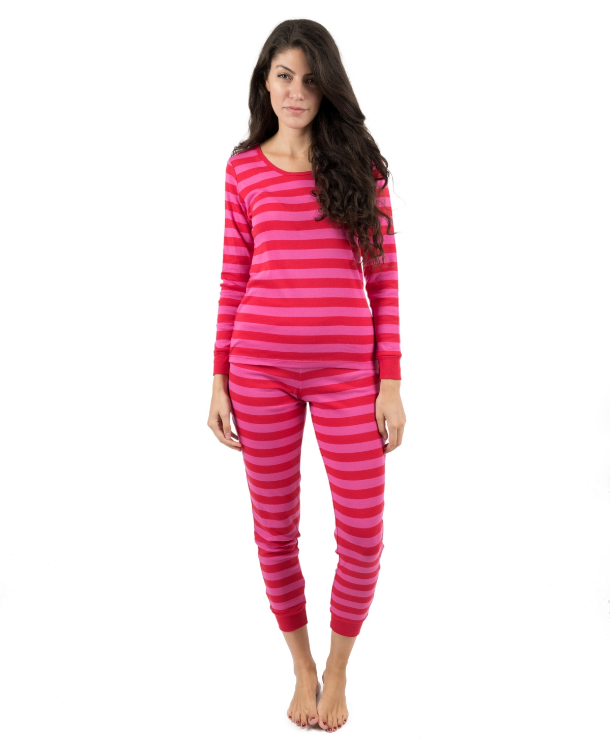 Click here for Leveret Womens Two Piece Cotton Striped Holiday Pa... prices