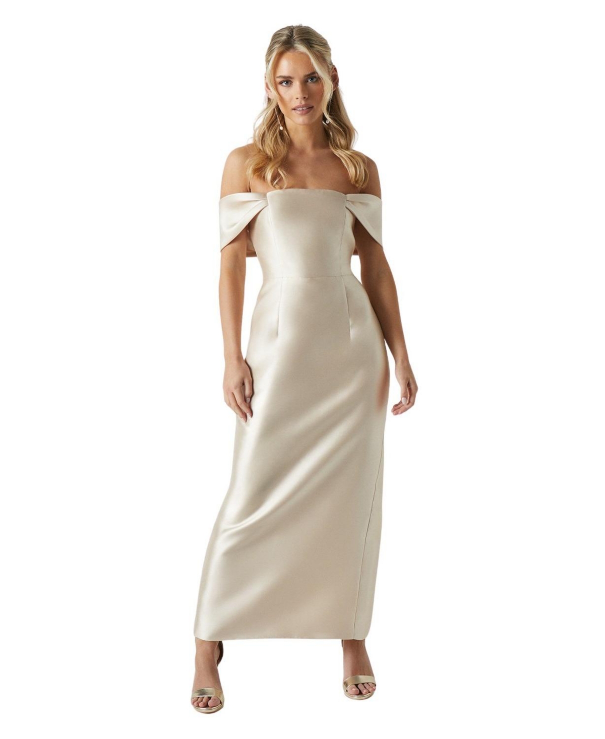 Click here for Coast Womens Column Midi Bridesmaid Dress - Champa... prices