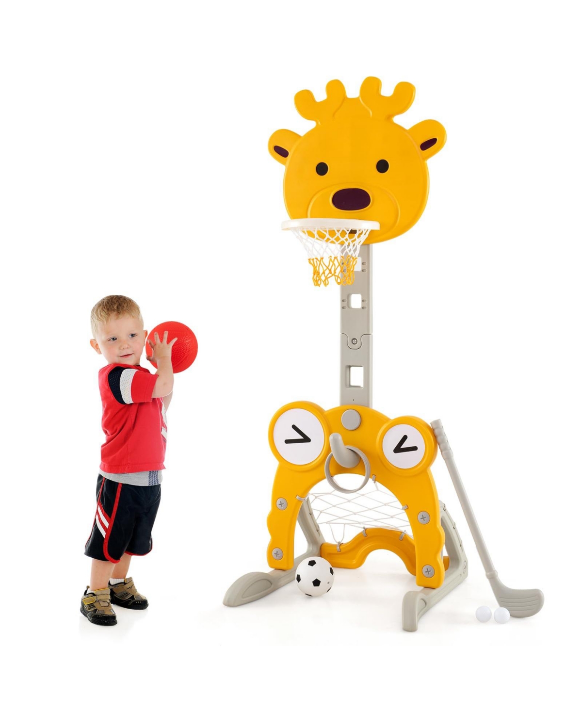 Click here for 4-in-1 Toddler Height Adjustable Basketball Hoop w... prices