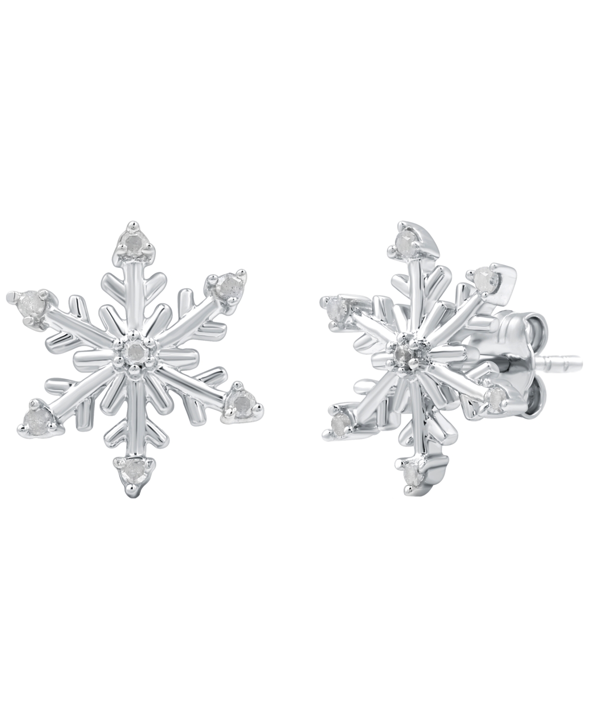 Click here for Macys Diamond Earrings (1/10 ct. t.w.) in Sterling... prices