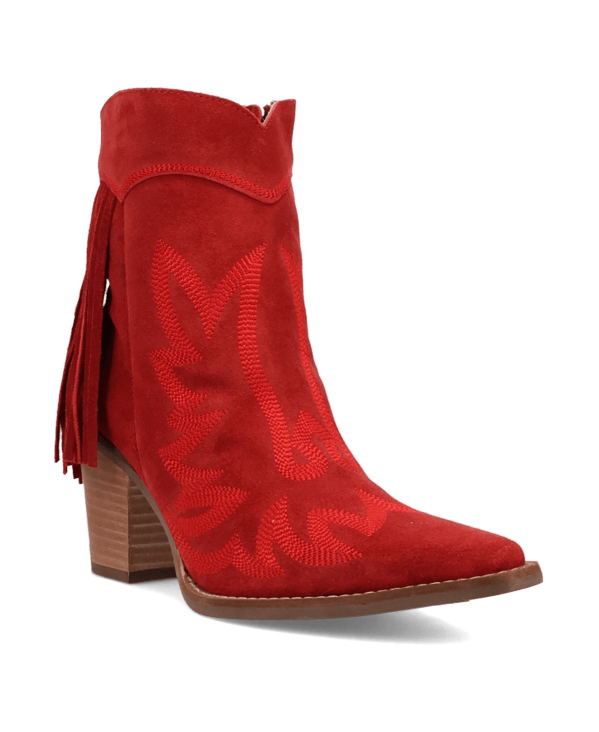 Click here for Dingo Womens Wild Sage Leather Bootie - Red prices