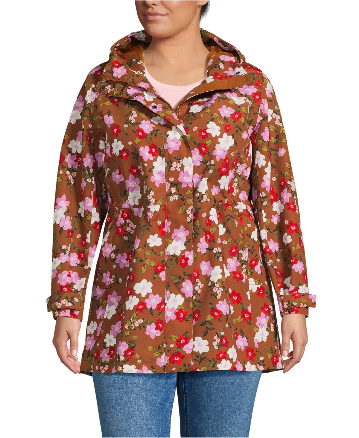 Click here for Lands End Plus Size Squall Hooded Waterproof Print... prices