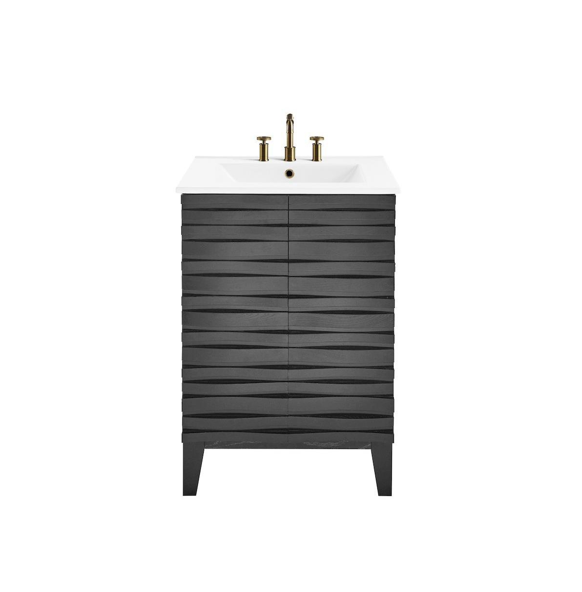 Click here for Swiss Madison Cascade 24 in. Black Oak Bathroom Va... prices