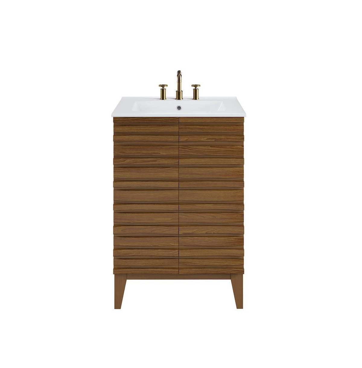 Click here for Swiss Madison Cascade 24 in. Brown Oak Bathroom Va... prices