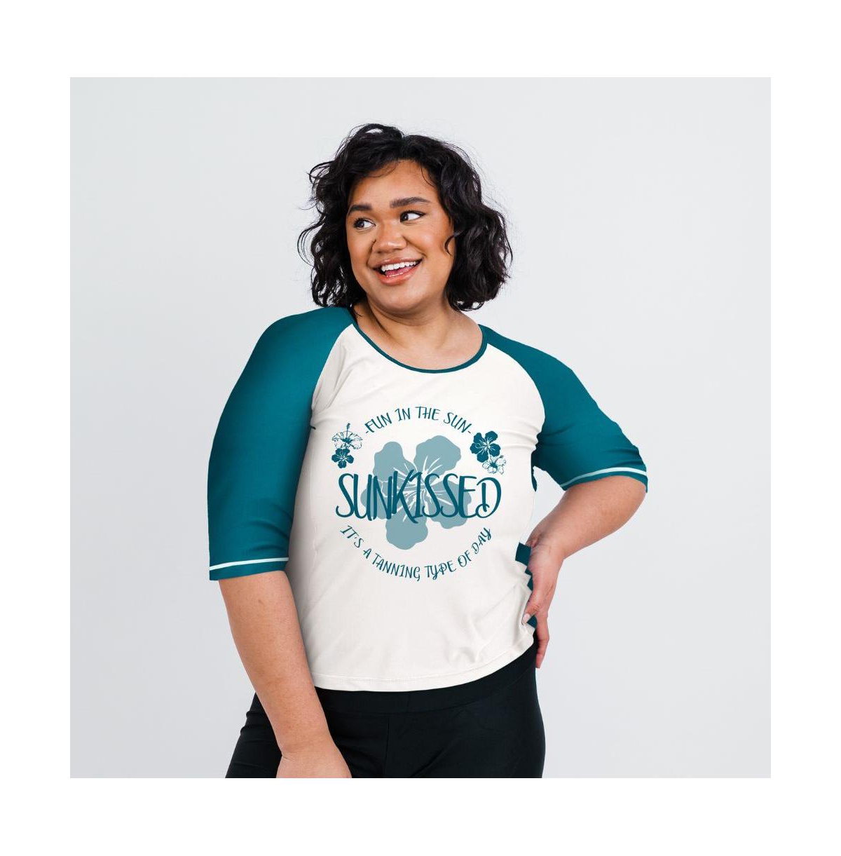 Click here for Calypsa Plus Size Loose Fit Margaux Swim Top - Sun... prices