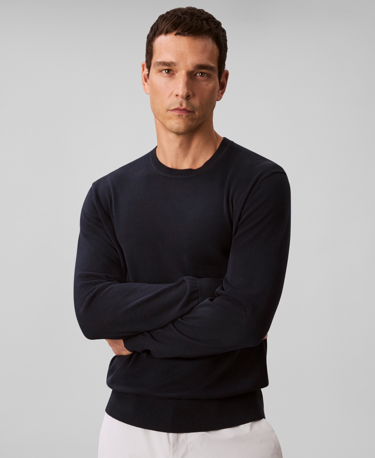 Click here for Calvin Klein Mens Supima Crewneck Sweater - Dark S... prices