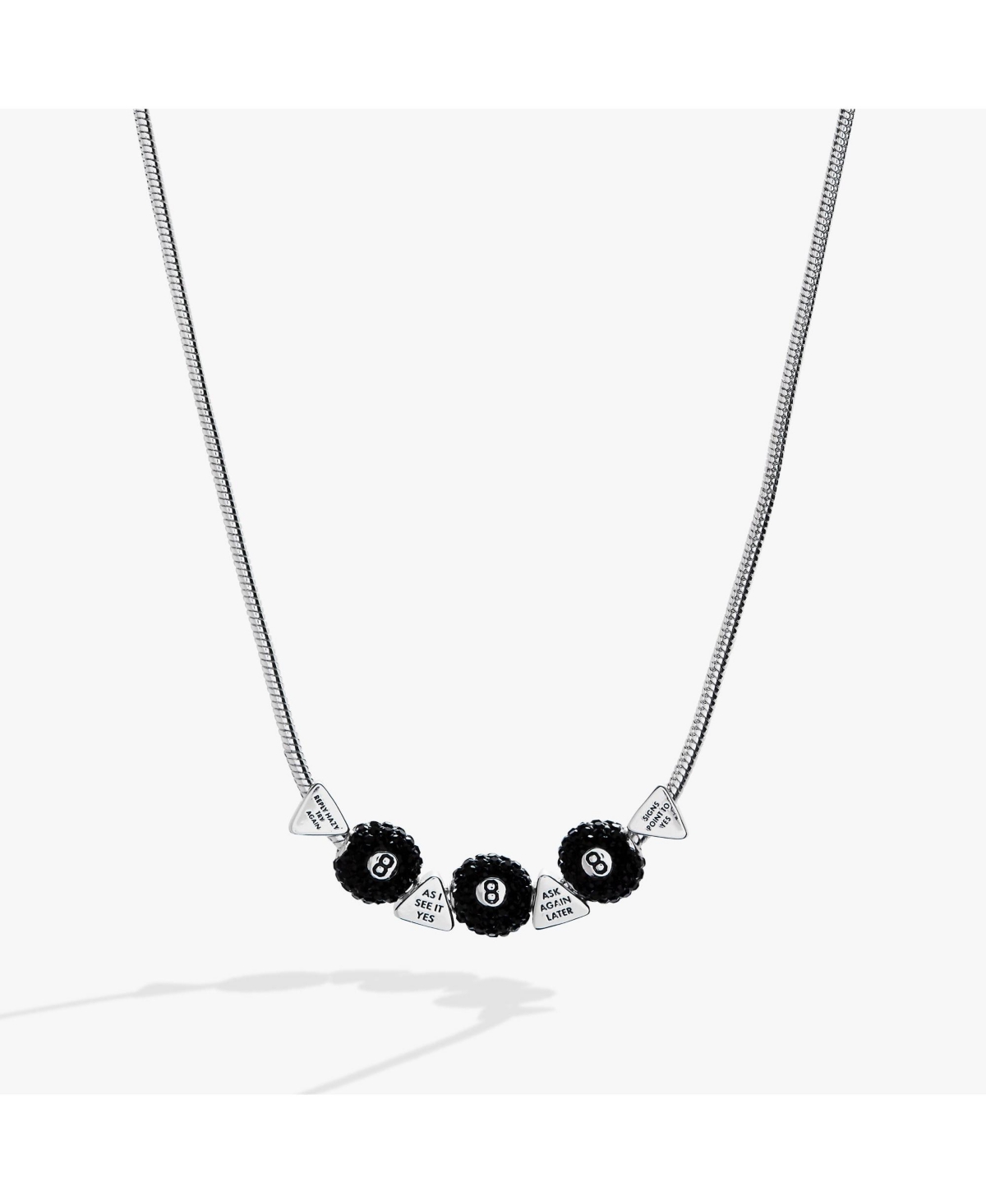 Click here for Magic 8 Ball Slider Charm Necklace - Black prices