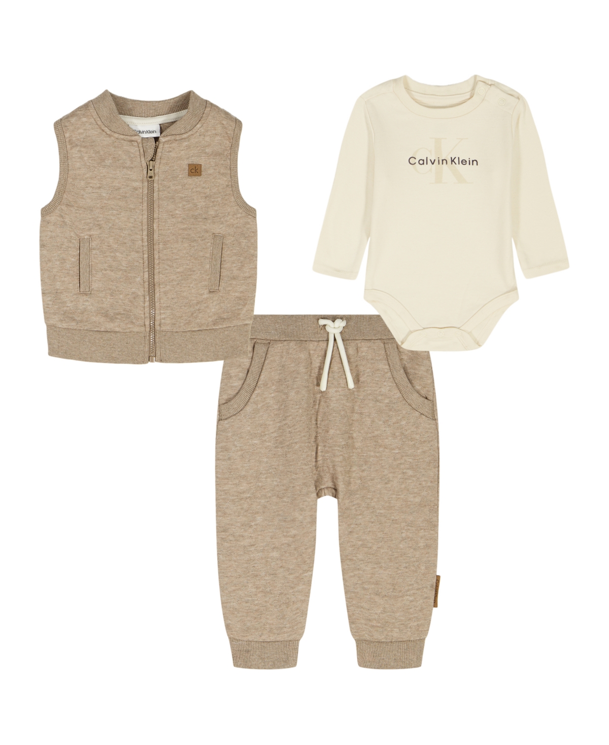 Click here for Calvin Klein Baby Boys Vest  Bodysuit and Joggers... prices