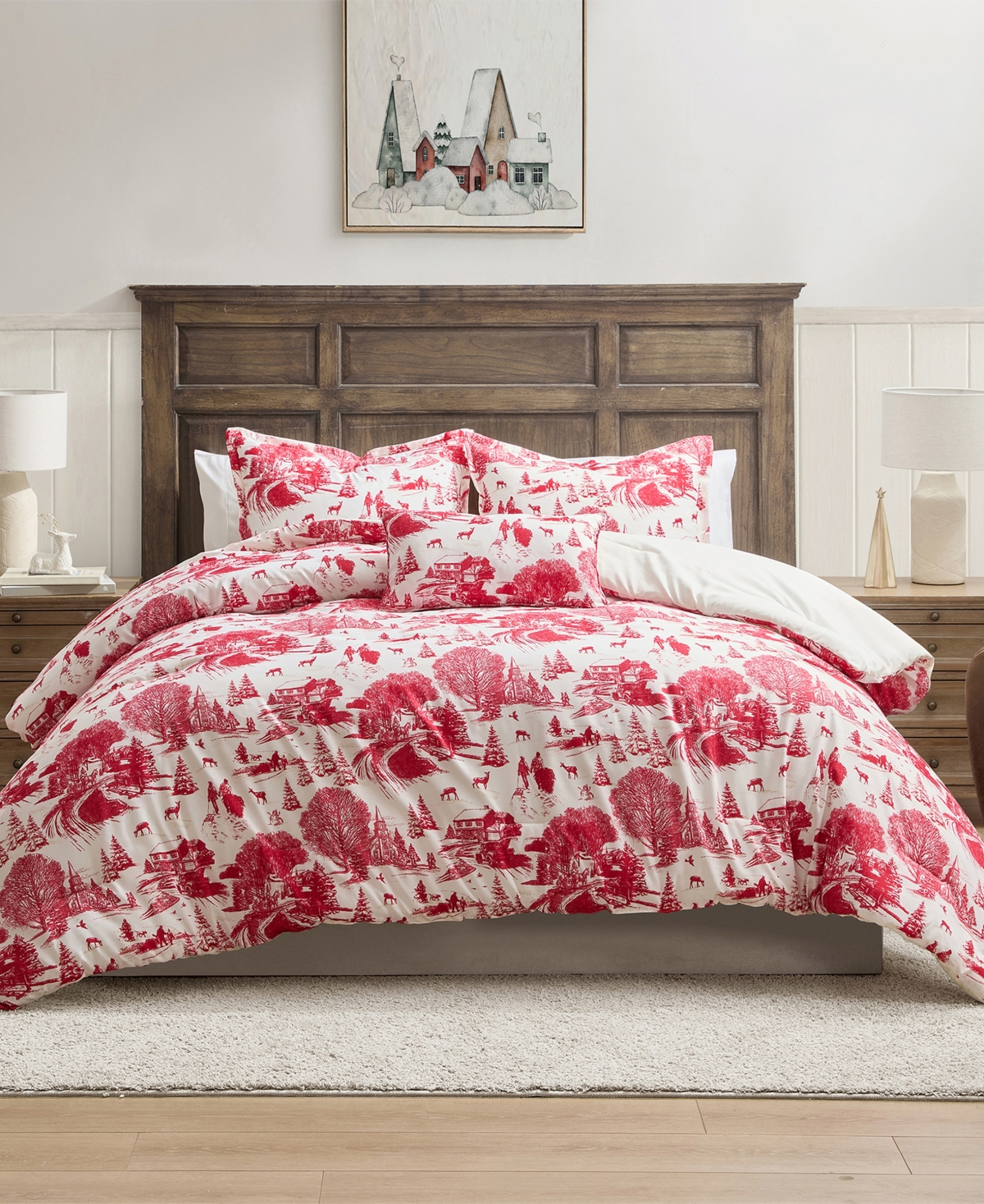 Click here for Hallmark Toile Holiday 4-Pc. Comforter Set  Full/Q... prices