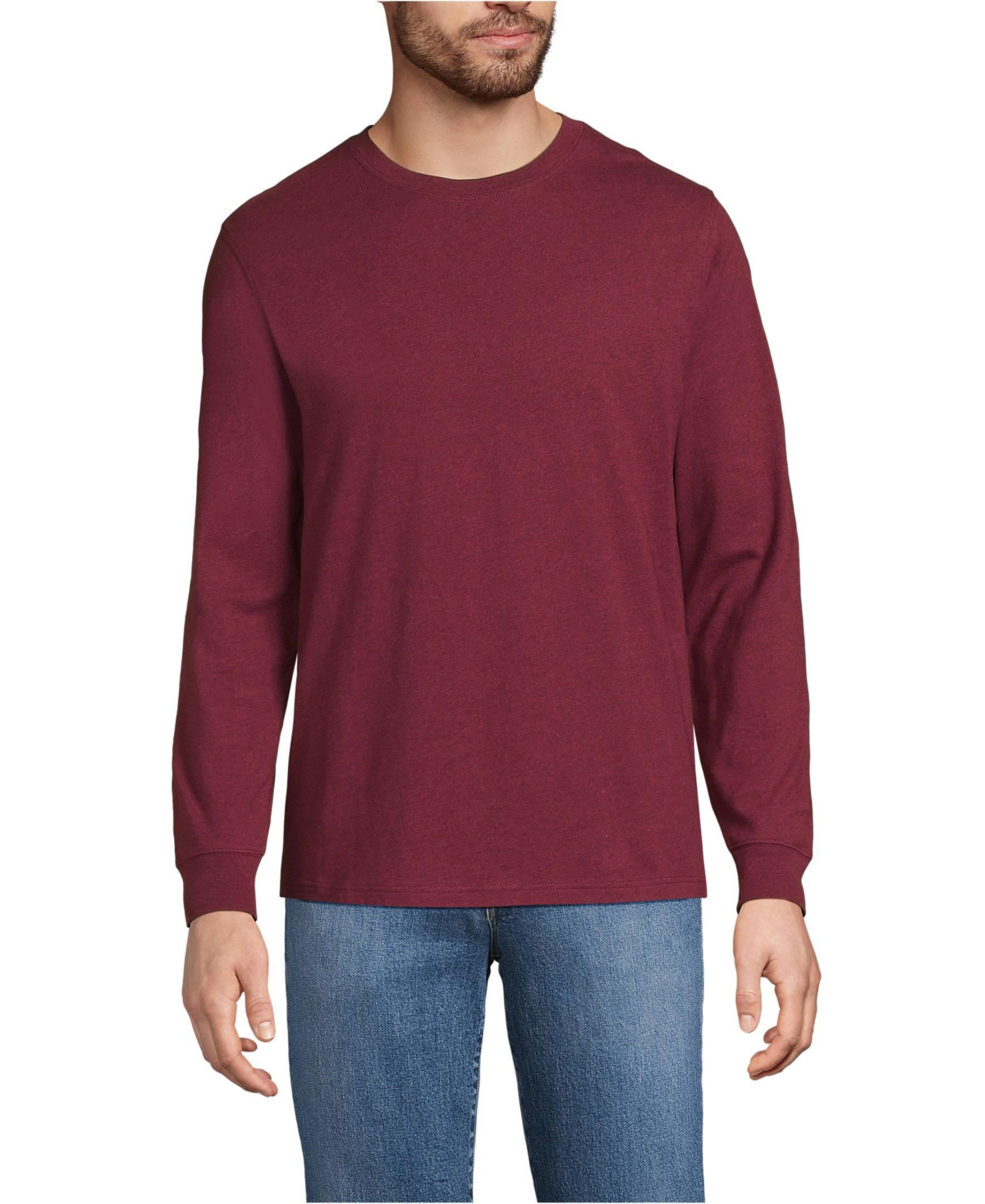 Click here for Lands End Mens Super-t Long Sleeve T-Shirt - Rich... prices