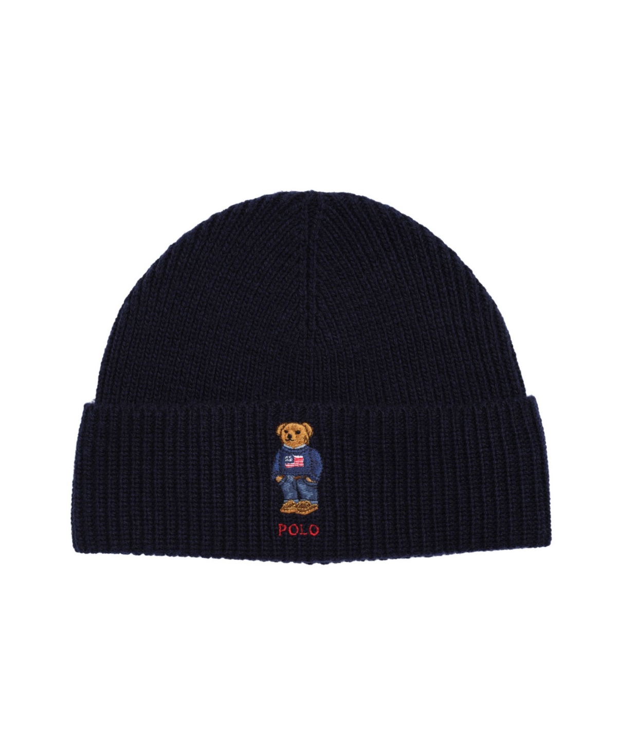 Click here for Polo Ralph Lauren Mens Solid Flag Bear Beanie - Na... prices
