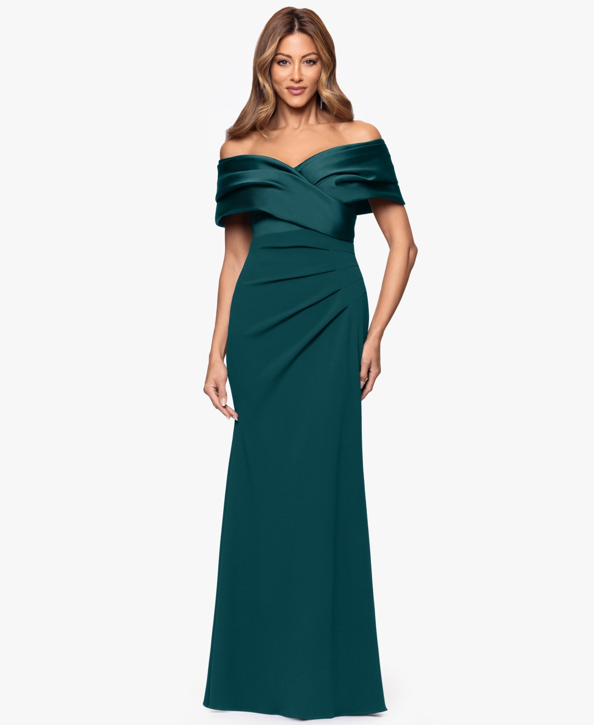 Click here for Betsy & Adam Petite Off-The-Shoulder Sweetheart-Ne... prices