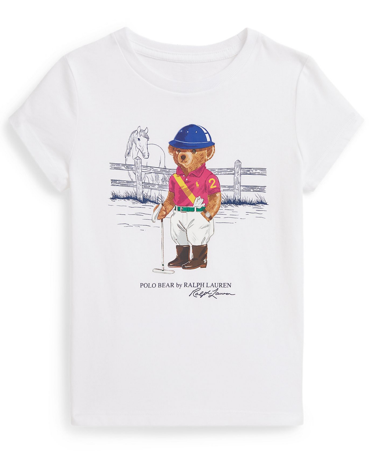 Click here for Polo Ralph Lauren Girls 2T-6X Polo Bear Printed T-... prices