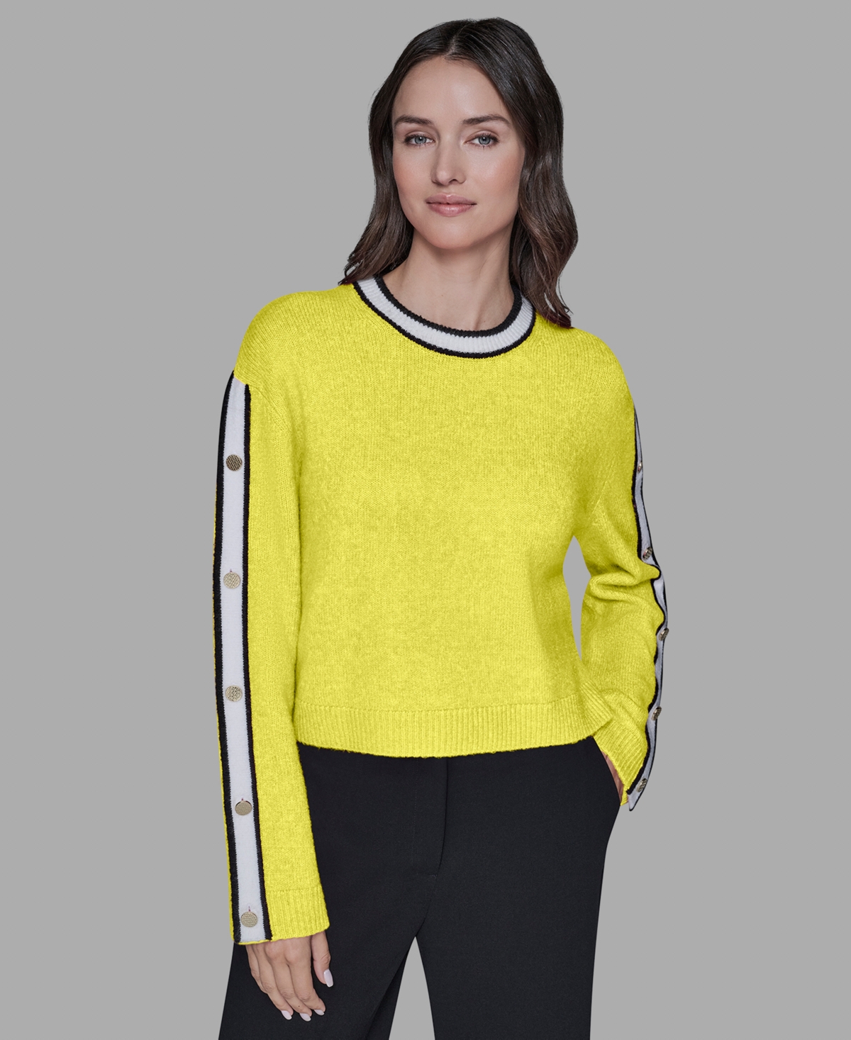 Click here for Karl Lagerfeld Paris Petite Crewneck Long-Sleeve S... prices