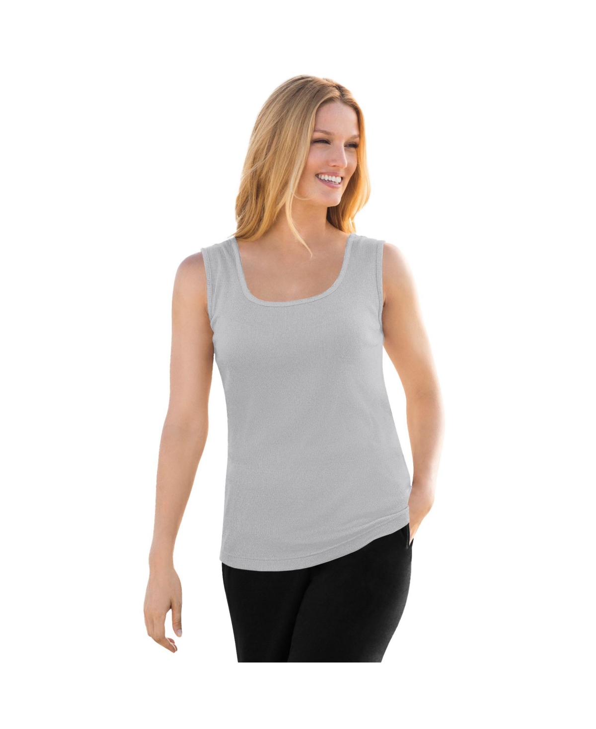 Click here for Woman Within Plus Size Within Rib Knit Tank - Heat... prices