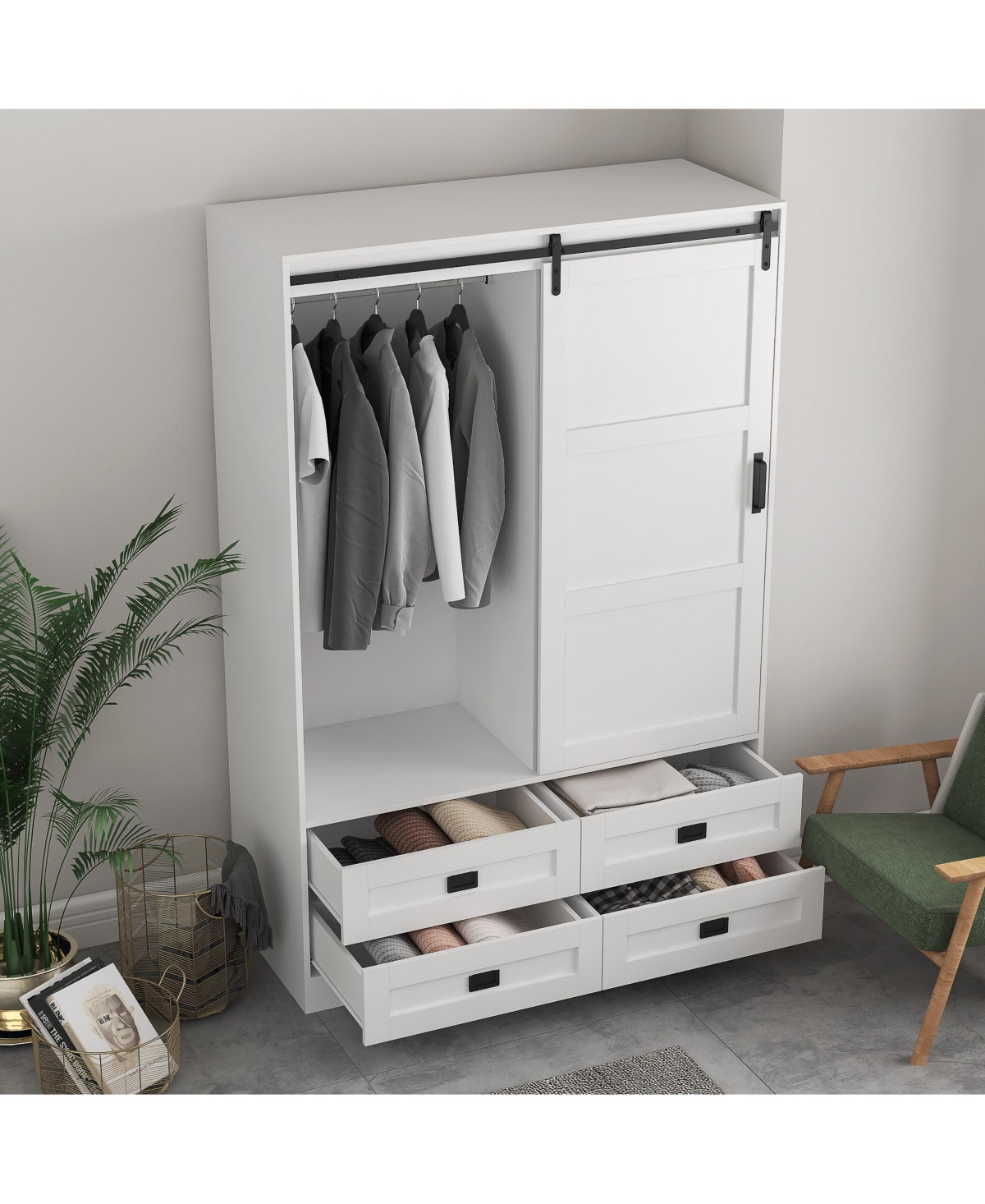 Click here for Tall Bedroom Armoire Wardrobe Closet Clothing Stor... prices