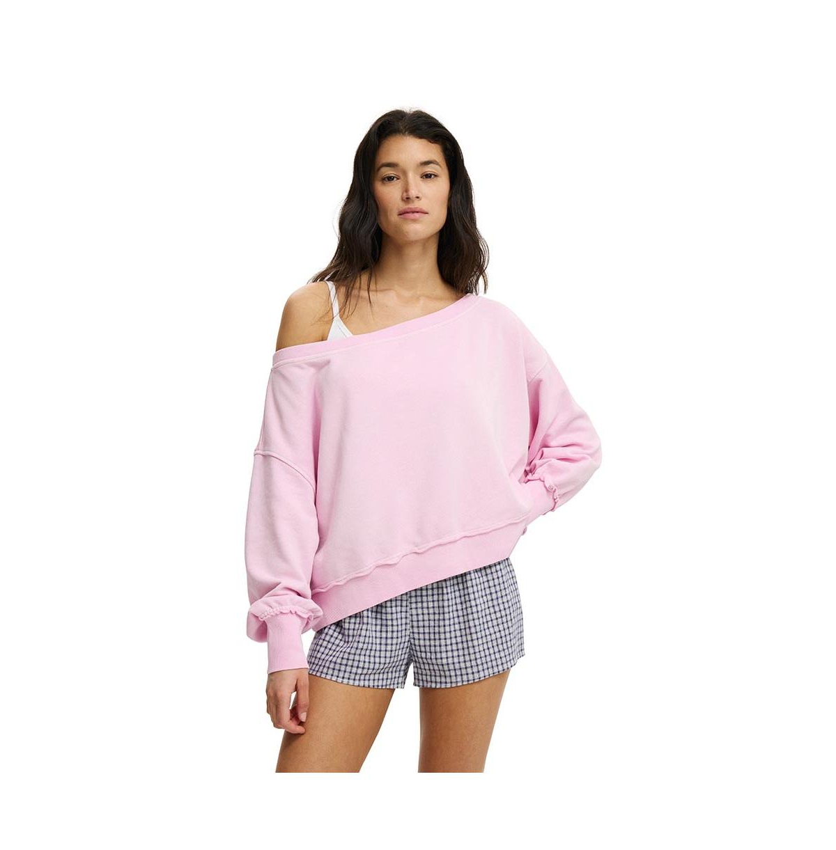 Click here for Cotton On Womens Off Shoulder Sweatshirt - Washed... prices