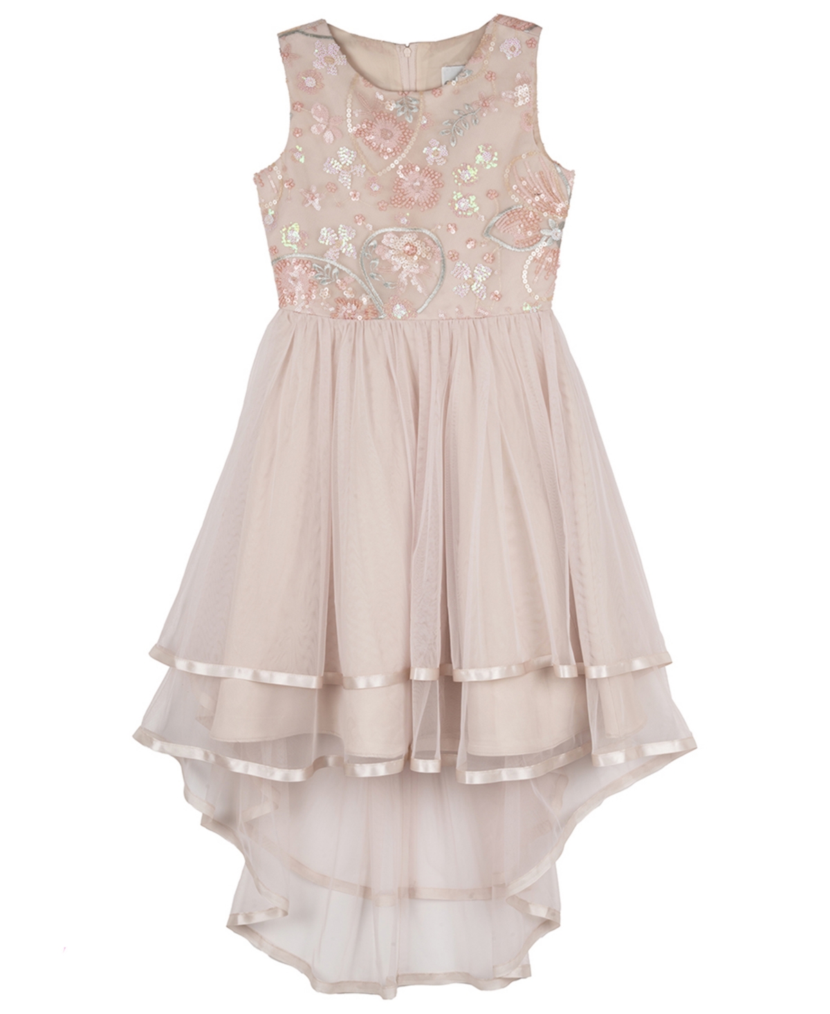 Click here for Rare Editions Girls 7-16 Embellished Mesh Bodice a... prices