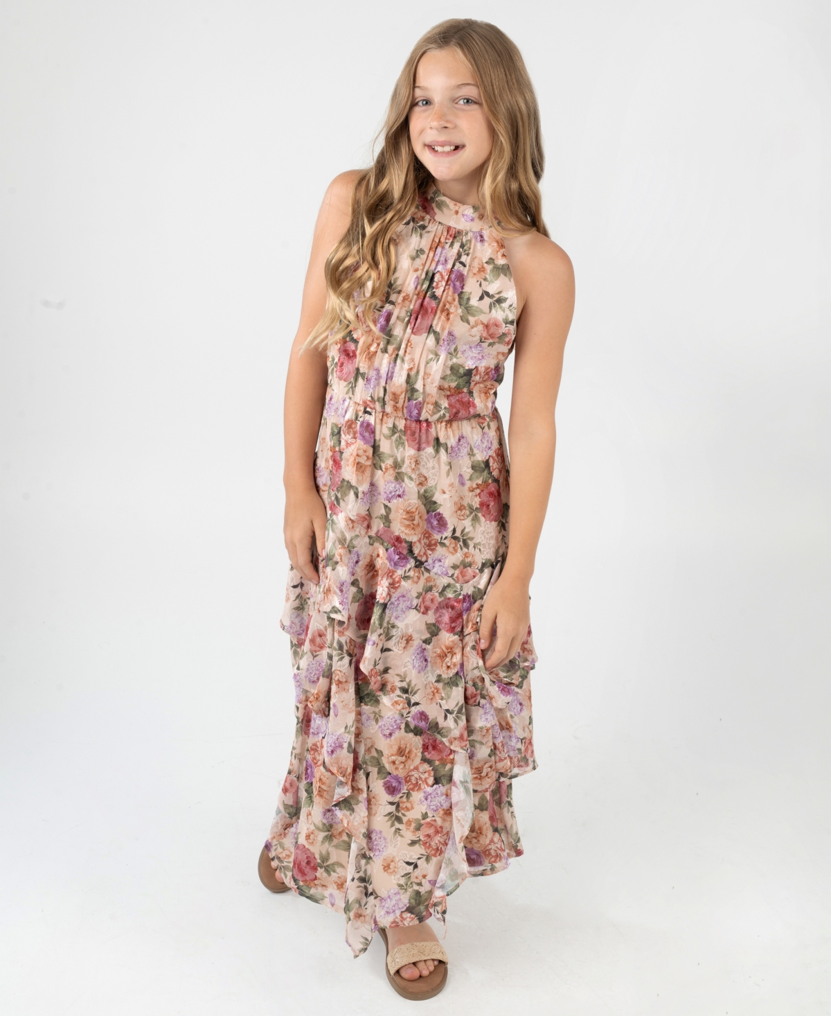 Click here for Rare Editions Girls 7-16 Halter Neck Printed Burno... prices