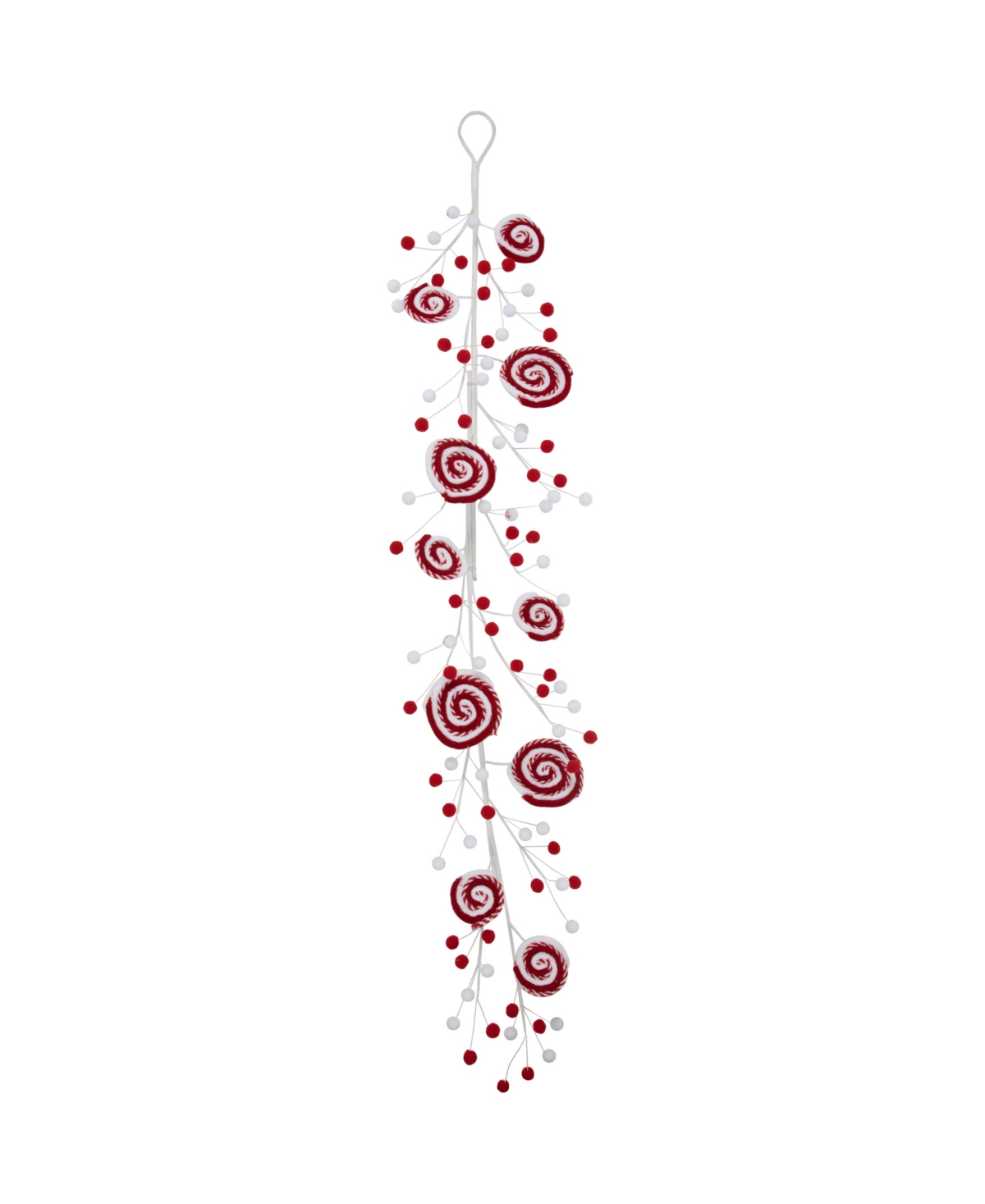Click here for Northlight 30 Candy Cane Swirls and Pom Poms Chris... prices