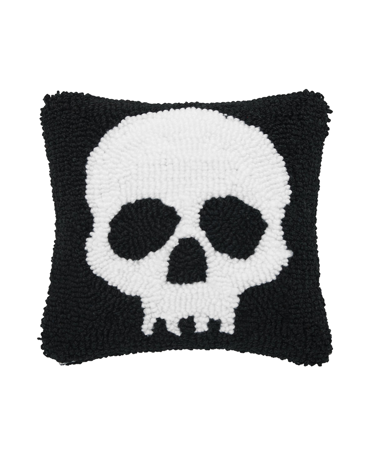 Click here for Skull Skeleton Hooked Small 8" Accent Pillow... prices