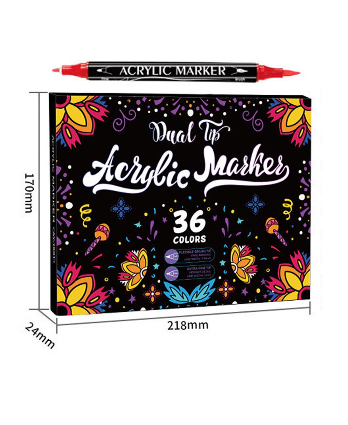 Click here for Htutwoo 36 Colors Acrylic Paint Markers  Dual Tip... prices