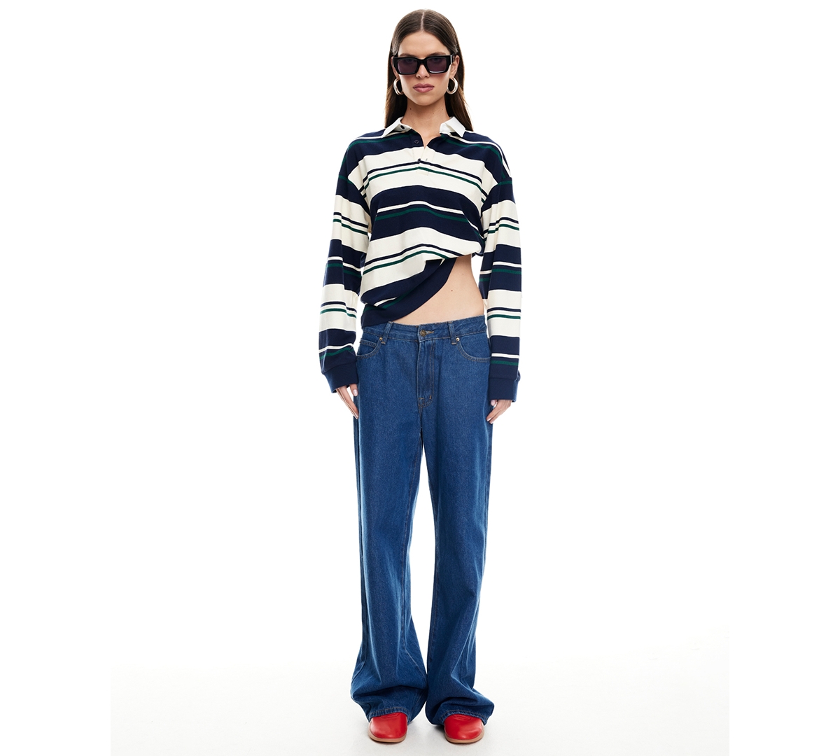 Click here for Lioness Womens Preppy Long-Sleeve Pull-On Top - Mi... prices