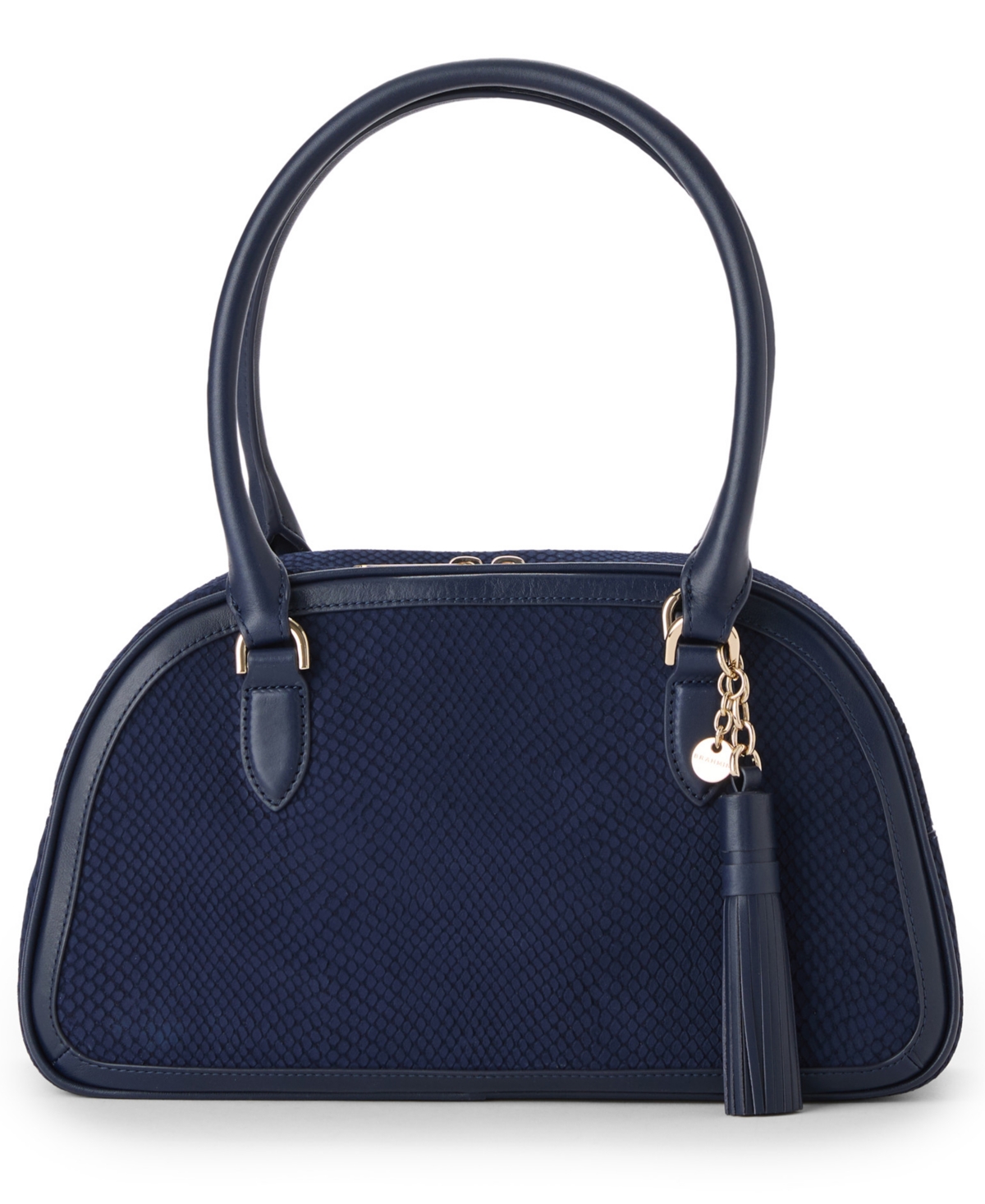 Click here for Brahmin Angie Dome Medium Satchel Bag - Navy Belca... prices