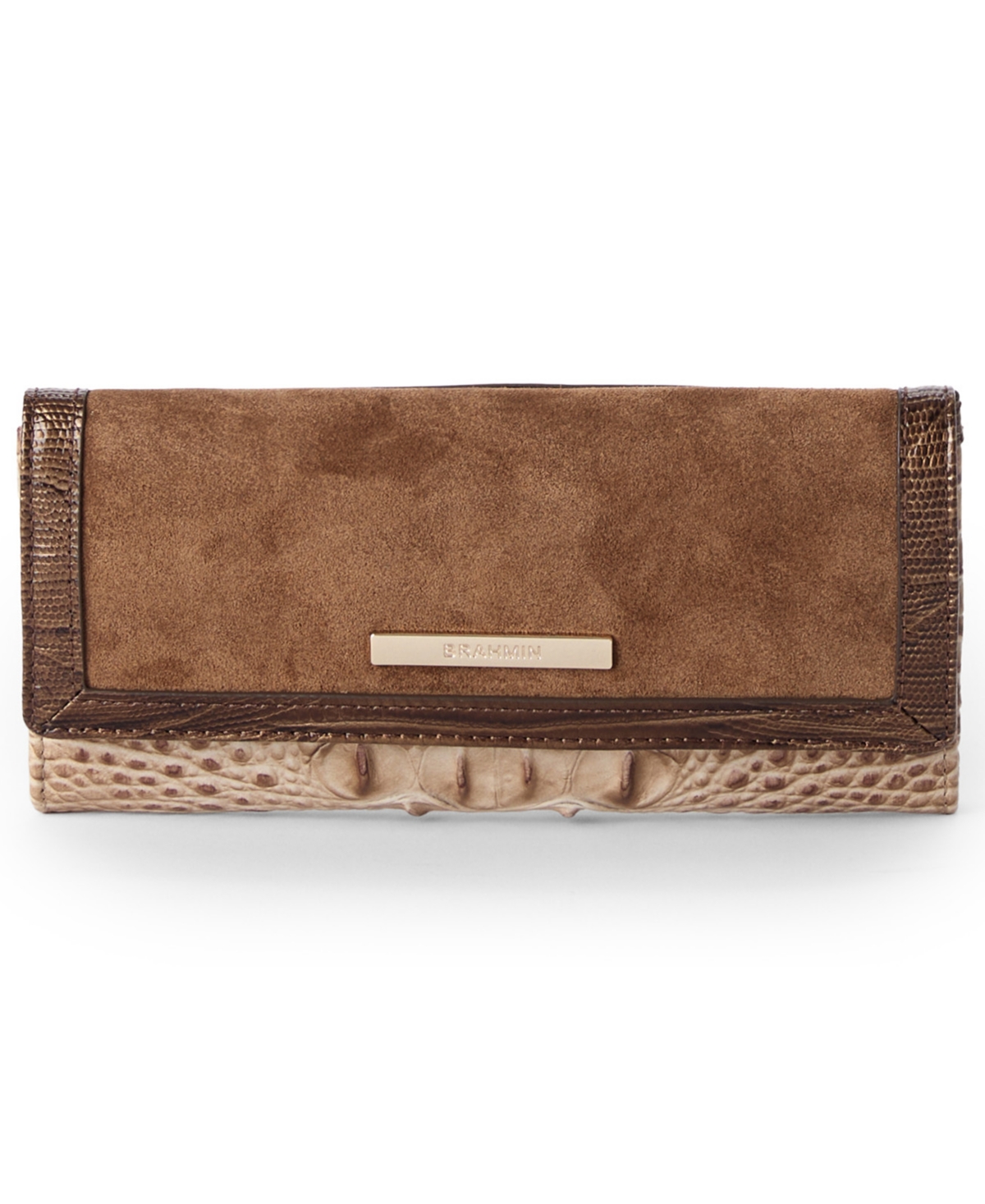 Click here for Brahmin Cordelia Ensemble Trifold Wallet - Taupe E... prices