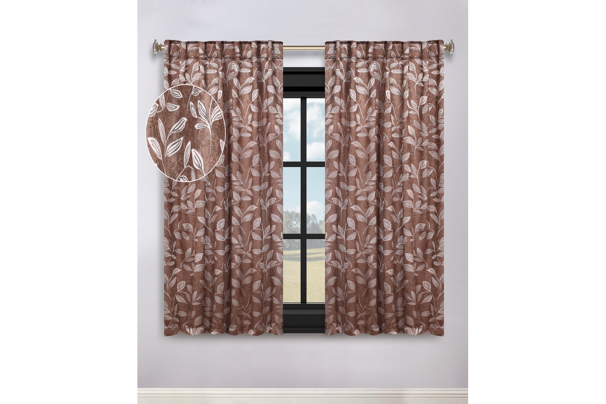 Click here for Superior Modern Leaves Room Darkening Grommet Top... prices