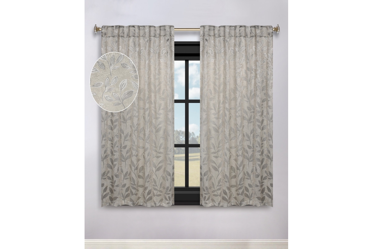 Click here for Superior Modern Leaves Room Darkening Grommet Top... prices