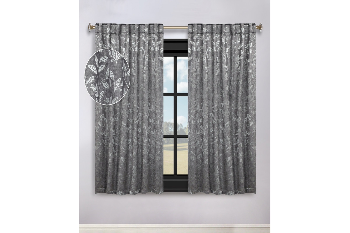 Click here for Superior Modern Leaves Room Darkening Grommet Top... prices